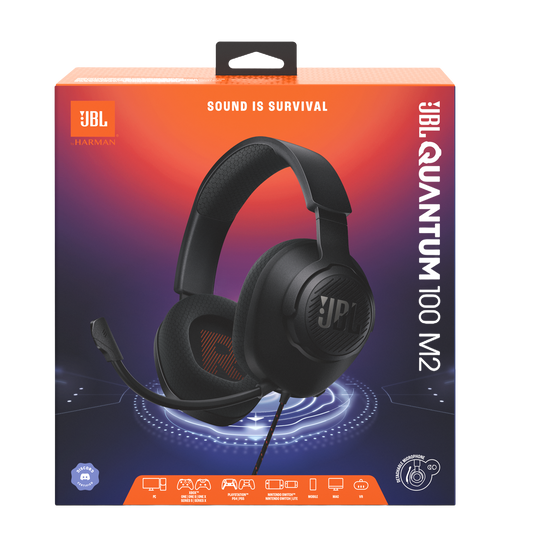 JBL Quantum 100M2 | Kabelgebundenes Over-Ear-Gaming-Headset mit abnehmbarem Mikrofon und ...